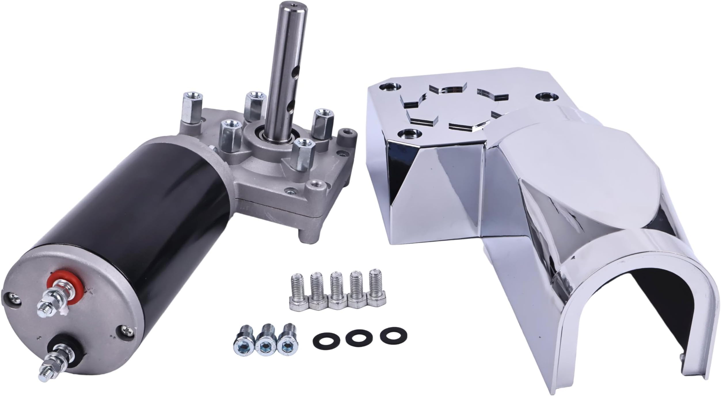 Solarhome New 60:1 Dump Truck Roll Tarp Motor with Chrome Cover 12V 600 ...