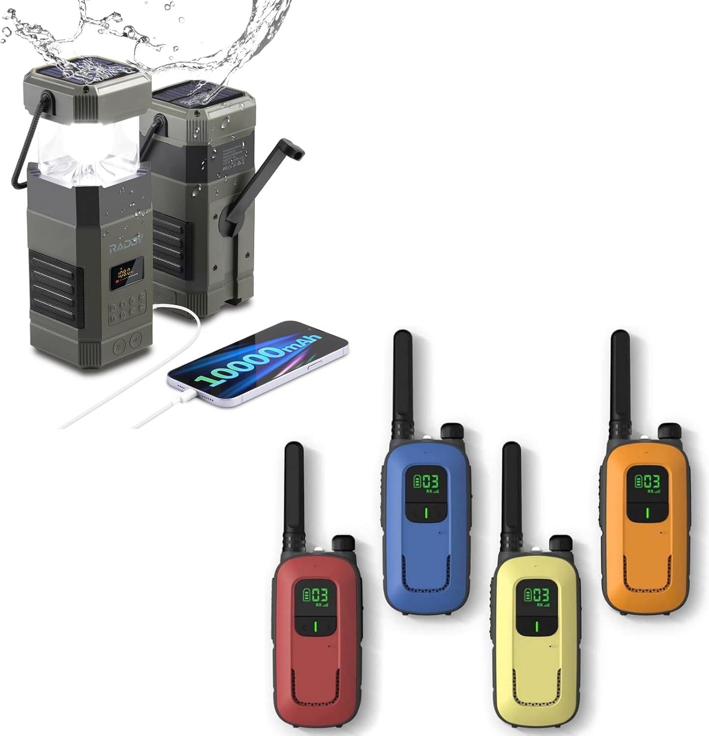 Amazon.com: [Prepper Supplies] Raddy SL10 Emergency Radio with 10000mAh ...