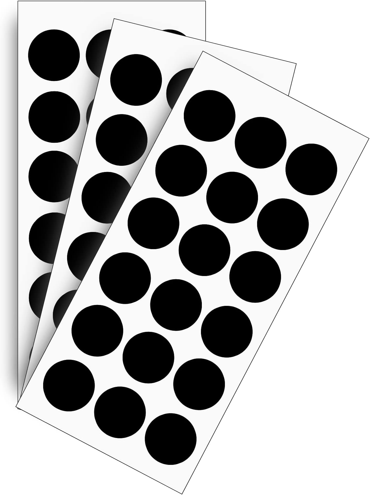 True-Ally 2000 Piece Black Color 1 Inch/25mm Round Dot Sticker Self ...