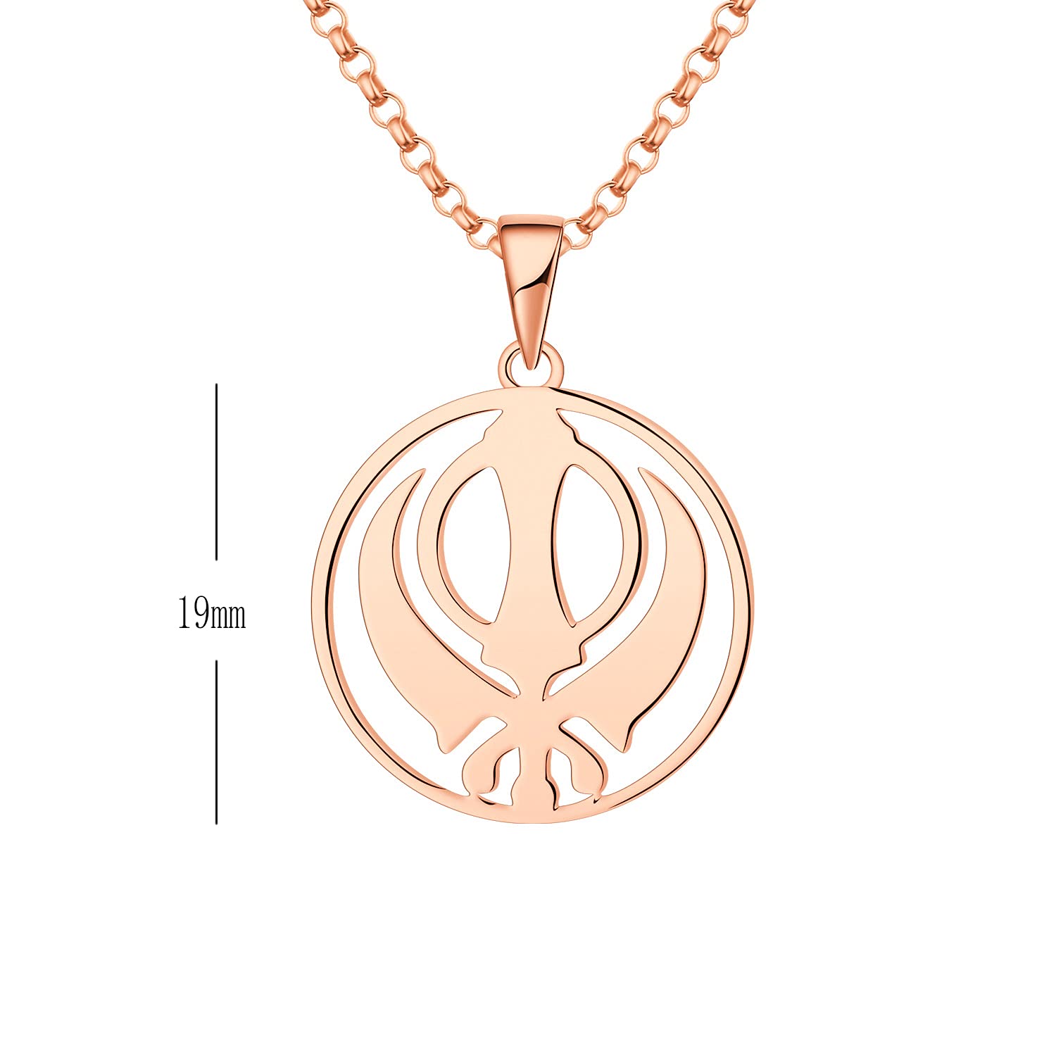 Buy JO WISDOM Sikh Khanda Necklace,925 Sterling Silver Sikhism Kirpan ...