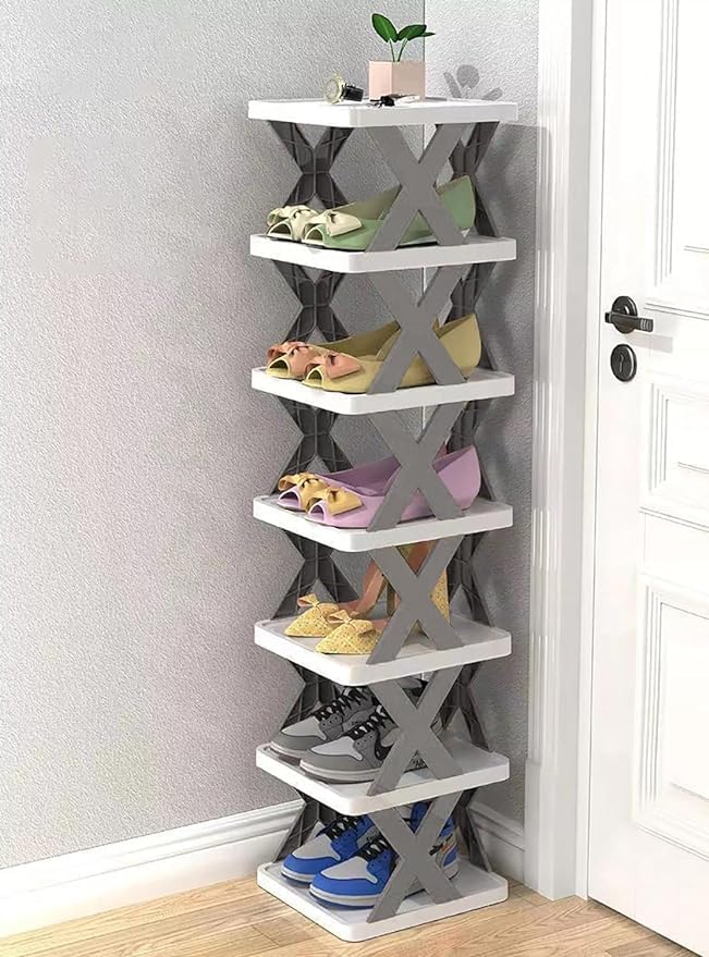 Shiksha Mart 6 Layer Folding Shoe Rack Stackable Shelf Space-Saving ...