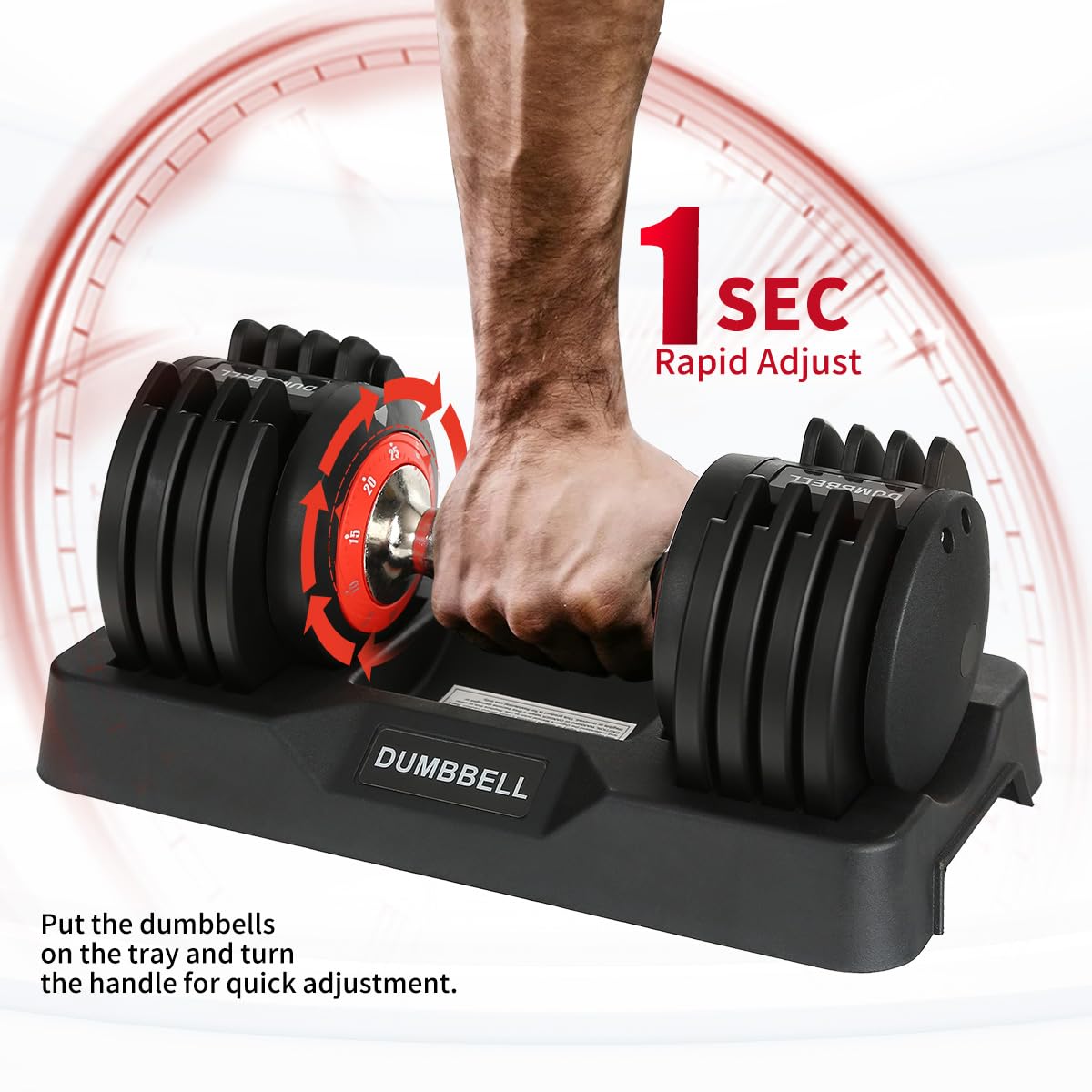 Snapklik.com : Lituuer 25/55 Lbs Pair Adjustable Dumbbell, Fast Adjust ...