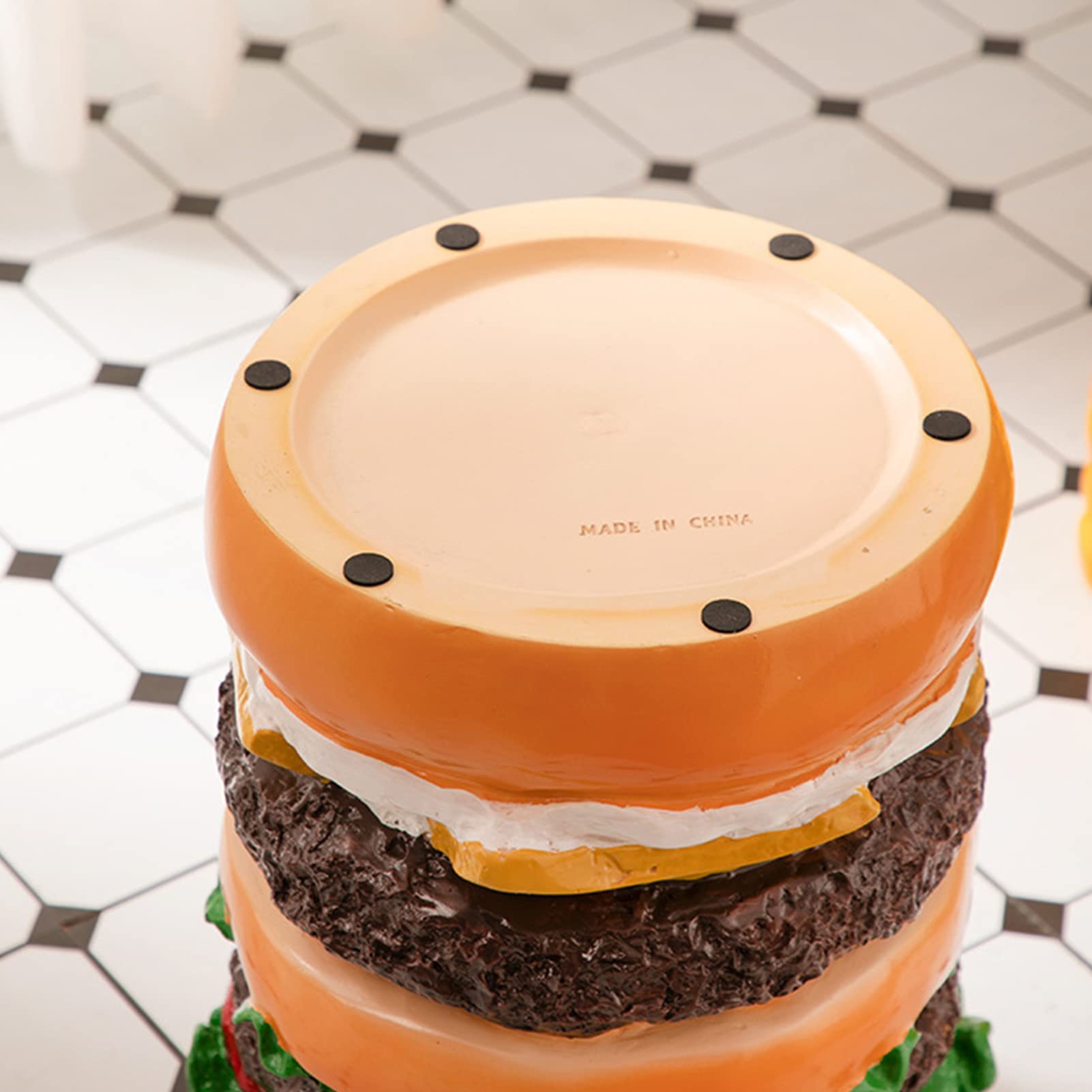 Yosoo Hamburger Stool, Rectangular Stool Cute Stool Bedroom Stool with ...