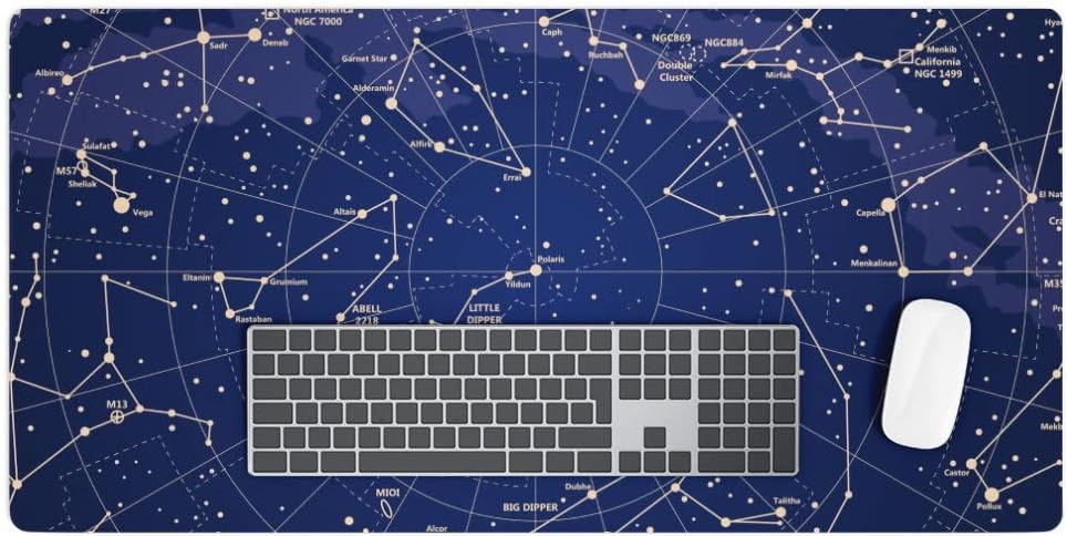 Amazon.com: Constellation Maps Desk Mat - Star Desk Pad - Space Laptop ...