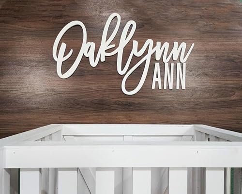 Custom Nursery Name Sign, Personalized with First and Middle - Want It All