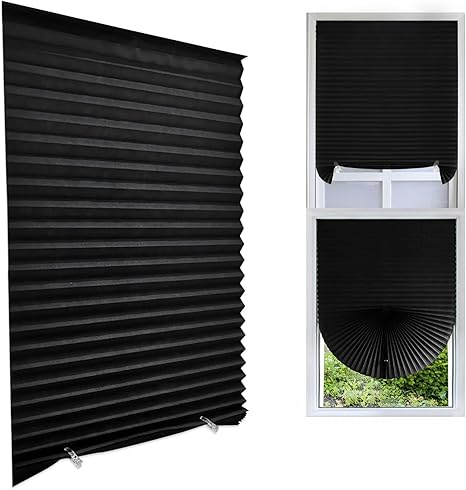 Maritown Temporary Pleated Blinds for Windows,Self-adhesive Non-woven ...