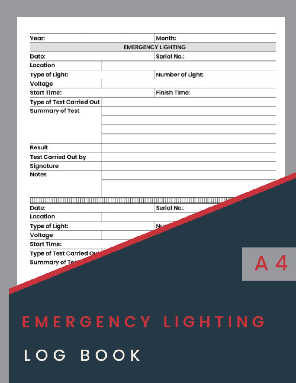 Buy Emergency Lighting Log Book A4: Emergency lighting Testing System ...