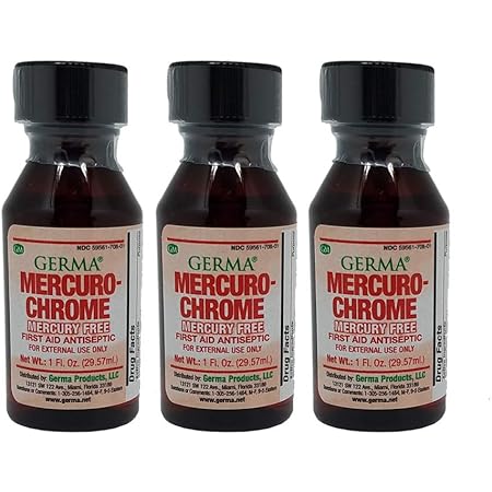 Mercurochrome Antiseptic Mercuro Cromo 1oz : Health & Household