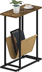 Amazon.com: MAXTOWN Small End Table with Magazine Holder, Narrow End ...