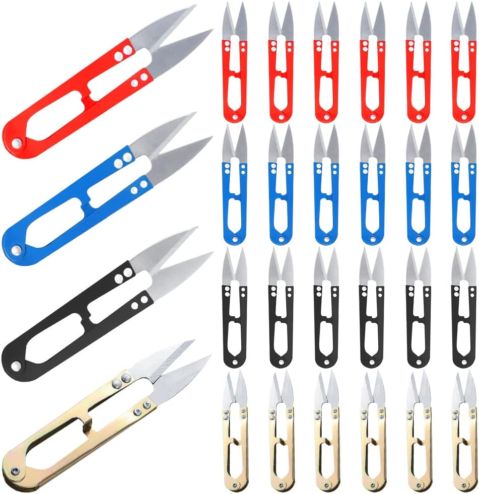 Amazon.com: 24Pcs Sewing Scissors for Fabric, Thread Yarn Embroidery ...