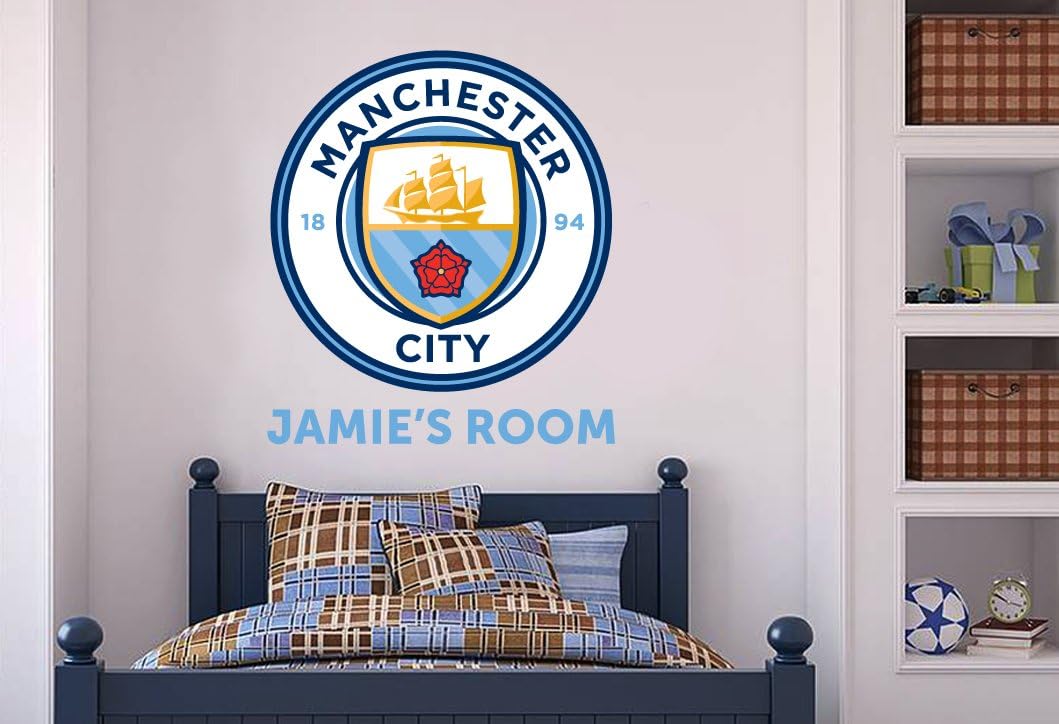 Manchester City Football Club Official Crest & Personalised Name ...