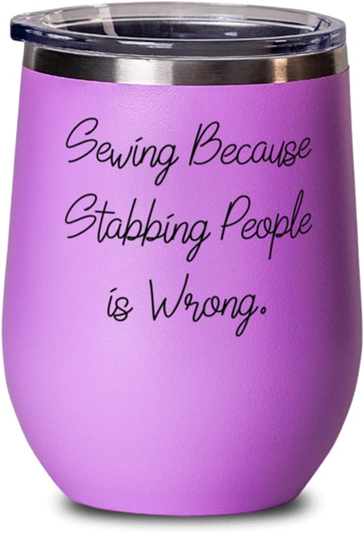 Amazon.com: Fancy Sewing, Sewing Because Stabbing People is Wrong ...