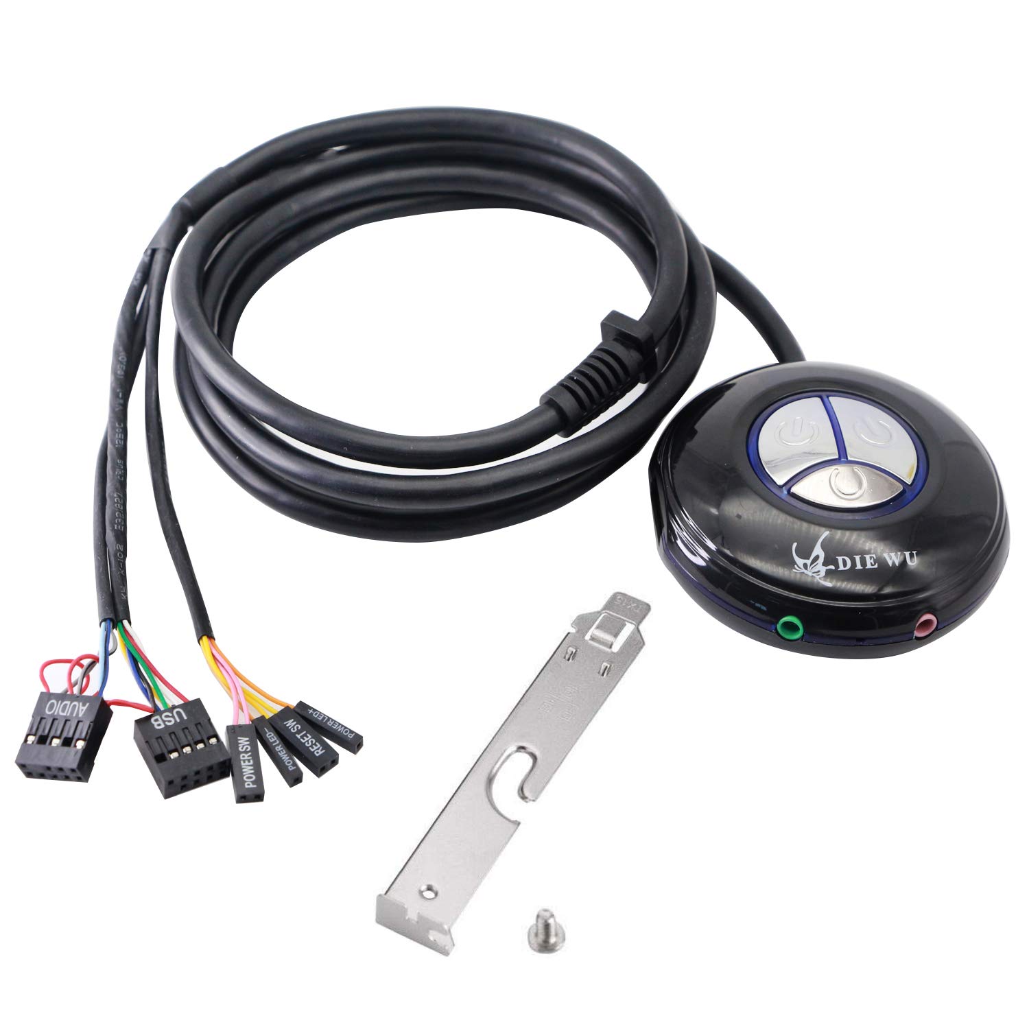 Buy Desktop Computer Case Switch,Reset HDD Button Switch with Dual USB ...