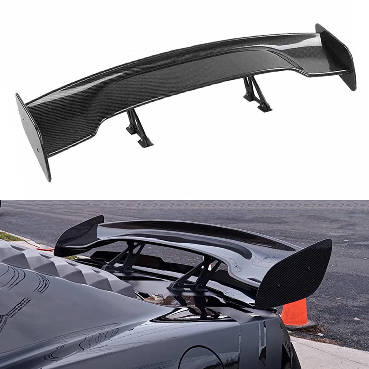 Amazon.com: SIPIDEAUT 57 Inch GT Style Wing,Rear Trunk Spoiler Wing ...