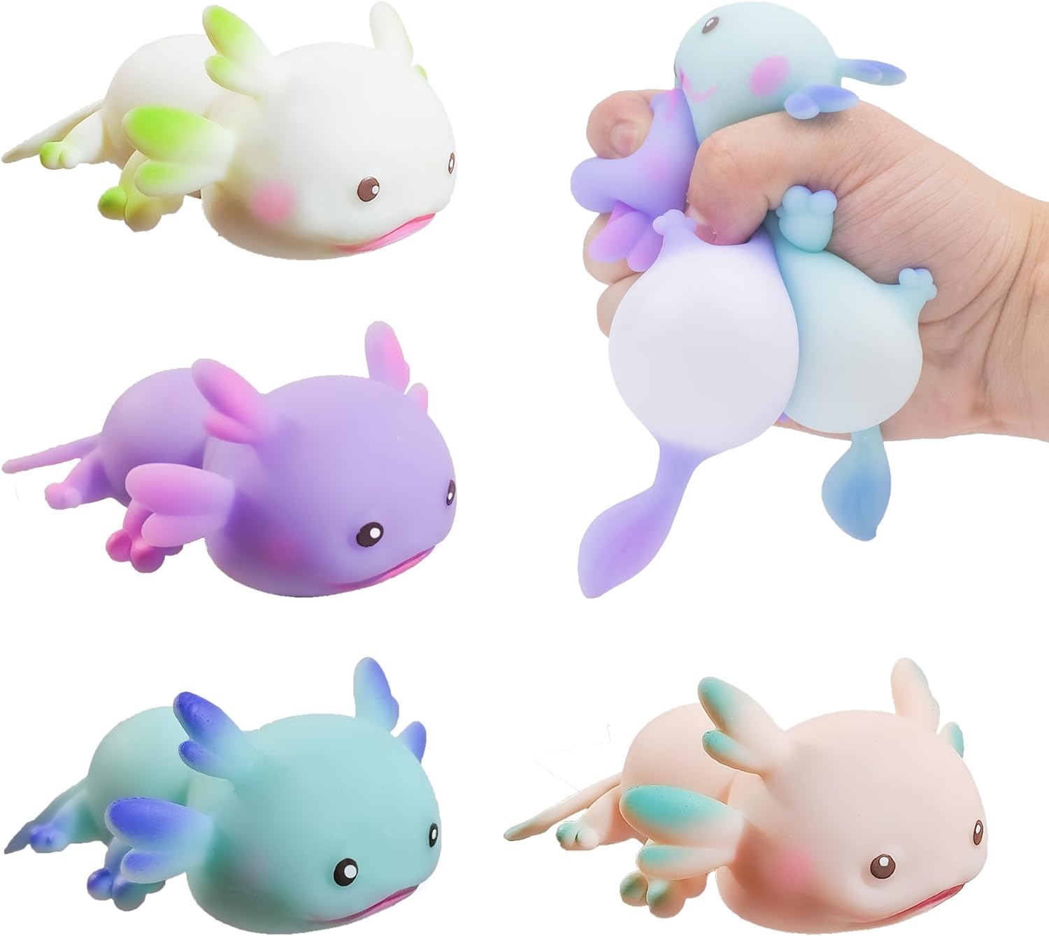 Amazon.com: Axolotl Toy, Pull, Stretch and Squeeze Stress, Cute Fish ...