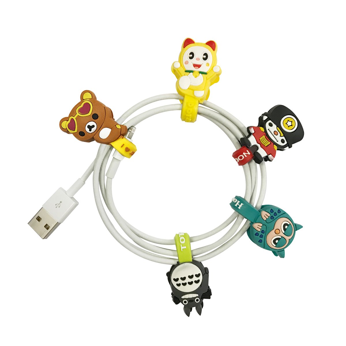 Snapklik.com : Allydrew Cartoon Animal Cable Tie Cord Organizer ...