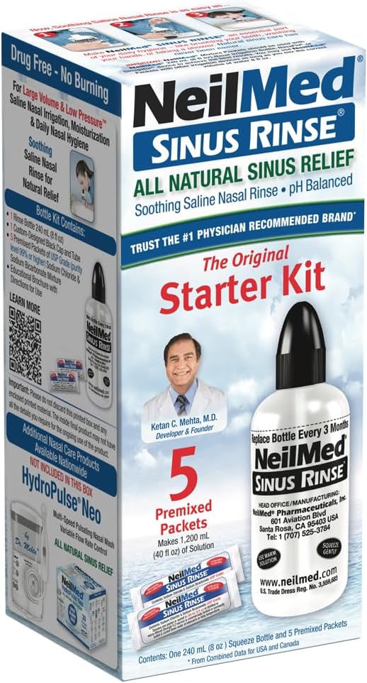 Amazon.com: Neil Med SinuFlo Ready Rinse, 8 fl oz : Health & Household