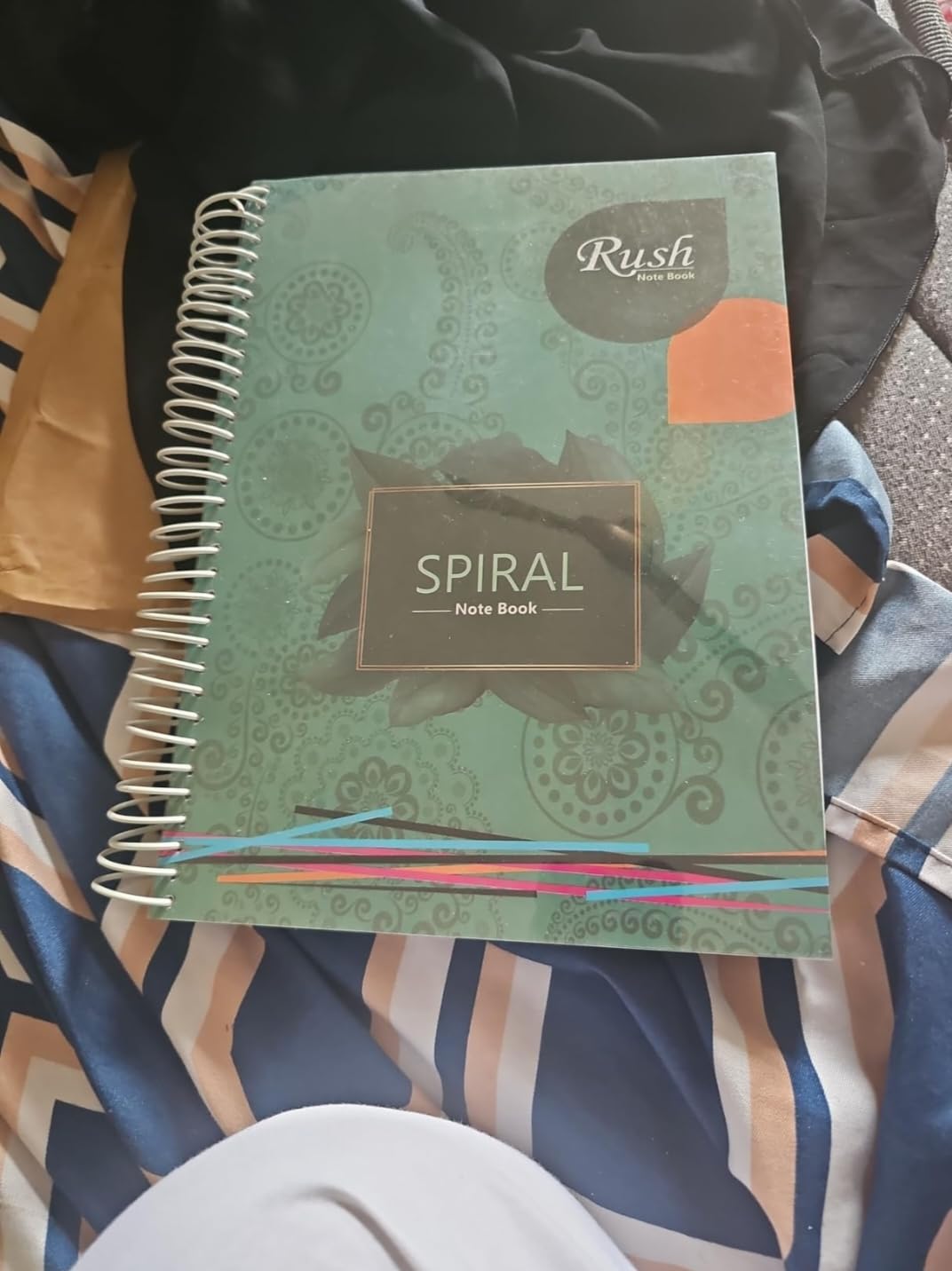 RUSH NOTE BOOKS Premium A4 Spiral Notebook Unruled 500 Pages Notebook ...