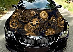 Amazon.com - Steampunk Gears Art Car Hood Decal Car Decals Vinyl ...