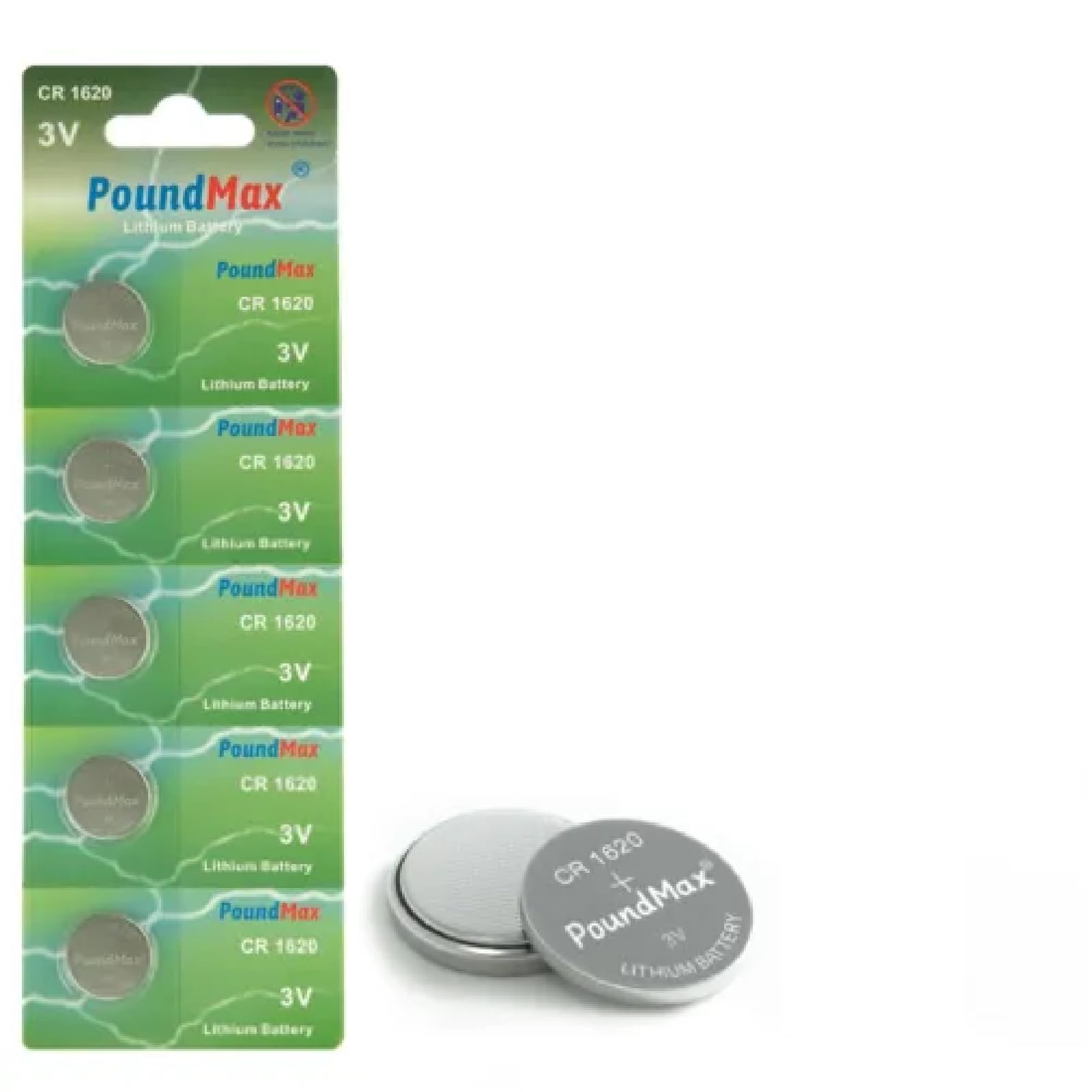 5 x 1620 CR1620 DL1620 3V Lithium Coin Cell Batteries: Amazon.co.uk ...