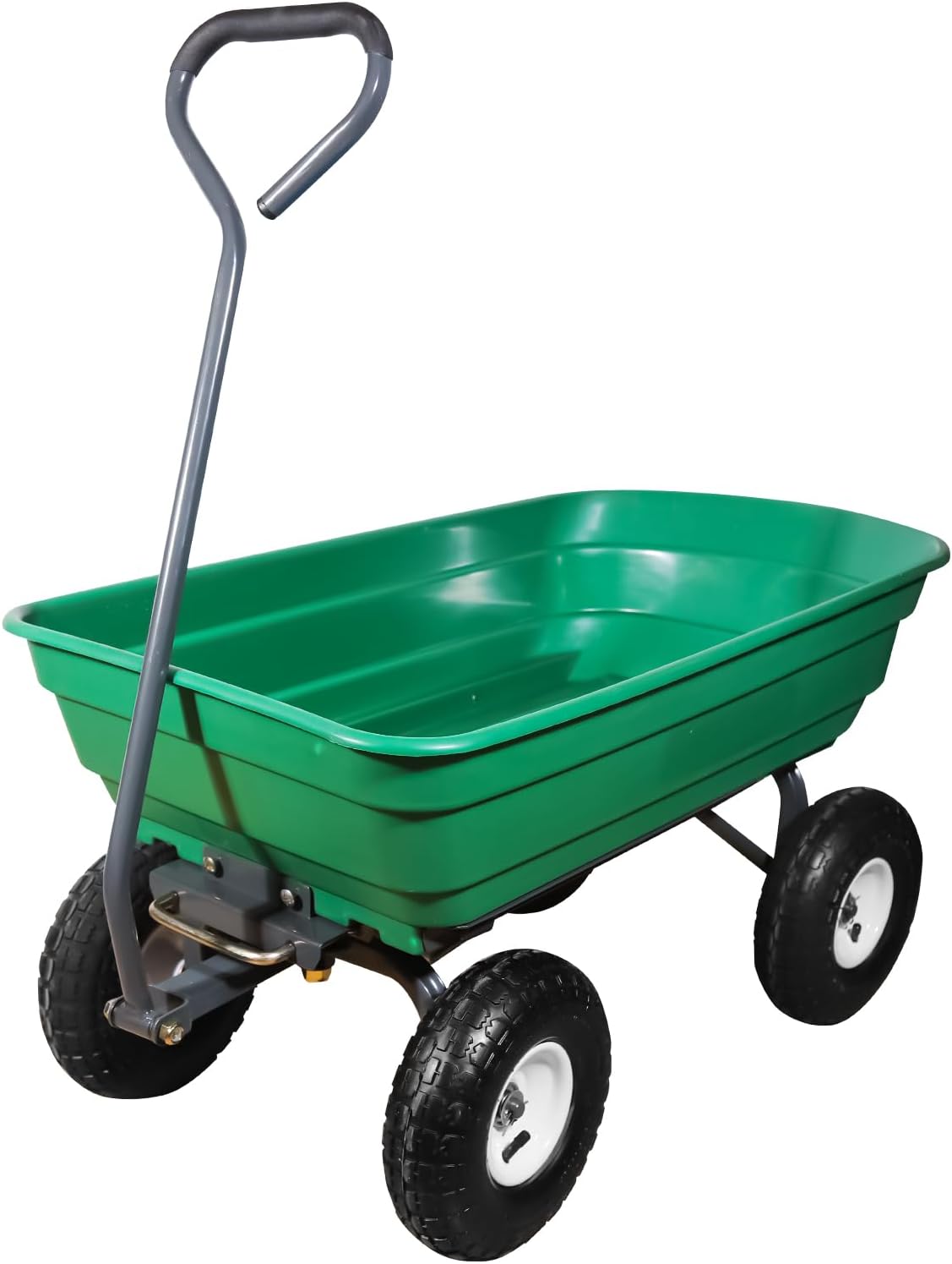 Amazon.com: Gorilla Carts GCR-4 Poly Dump Cart, 2-Wheel Garden Wagon ...