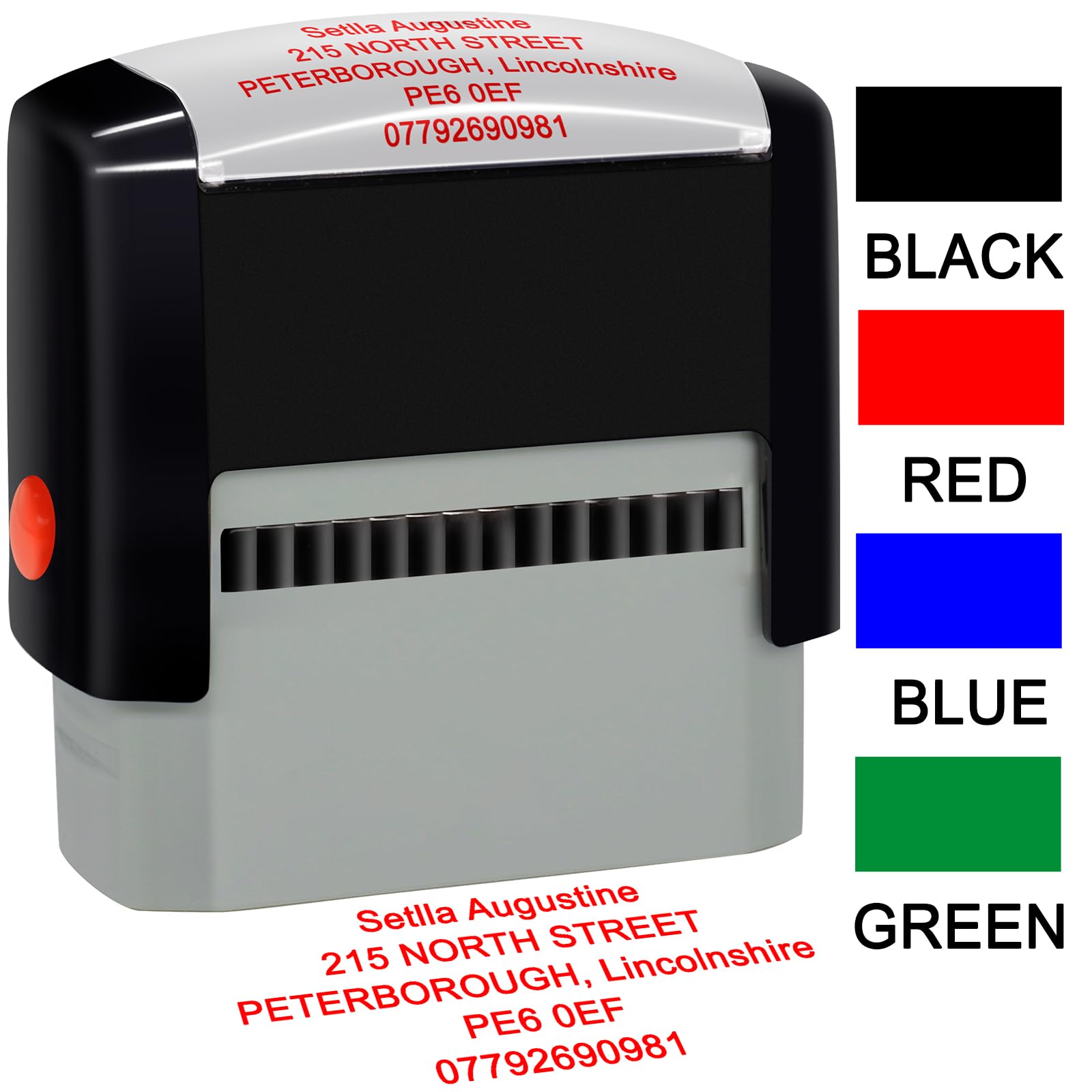 Personalized Stamp Self-Inking Custom Stamp 70x25mm Rubber Work ...