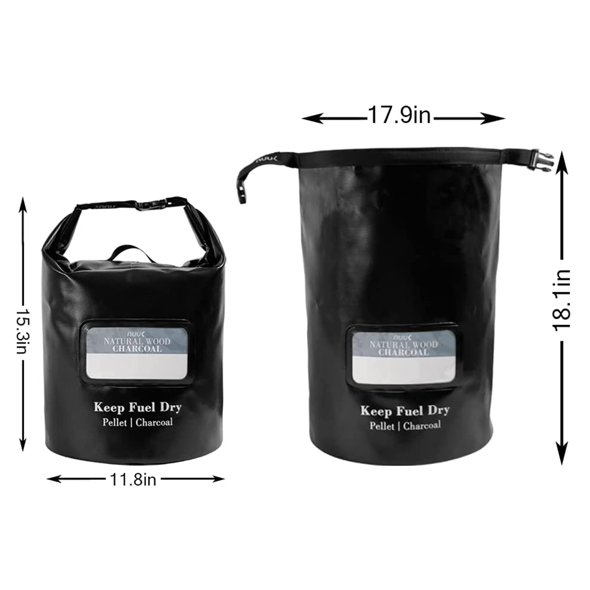 NUUK 20 LBs Fuel Pellet Storage Bag, Wood Pellet Container, Smoker ...