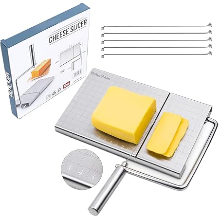 Amazon.com: NatureMan Cheese Slicer With Wire,Stainless Steel Cheese ...