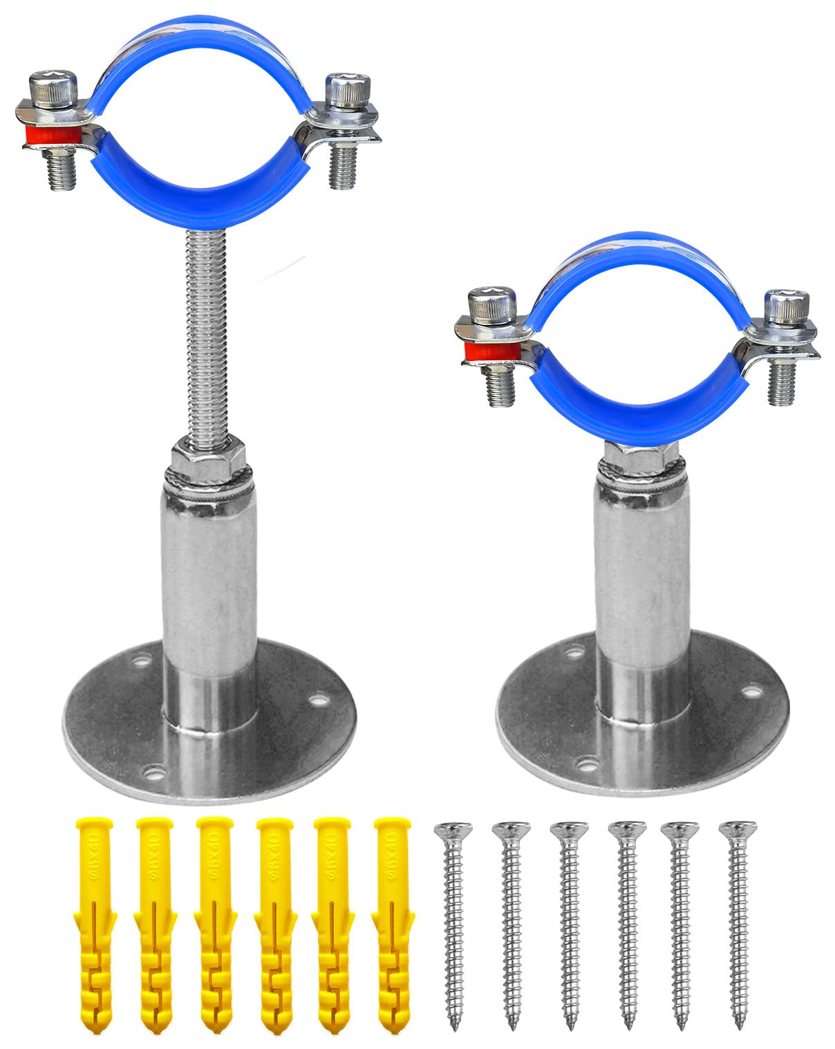 POTONZ Wall Mount Ceiling Mount Pipe Supports,Adjustable Pipe Clamps ...