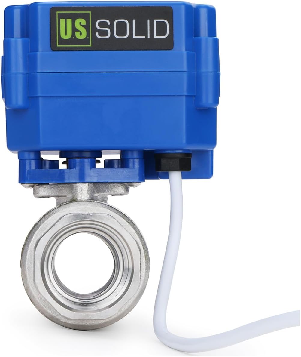 Amazon.co.jp: U.S. Solid 電動ボールバルブ 12V AC/DC (9-24V AC/DC) 電気ボール弁、2線自動復帰、レデューストボア、ノーマルオープン (ステンレス ...
