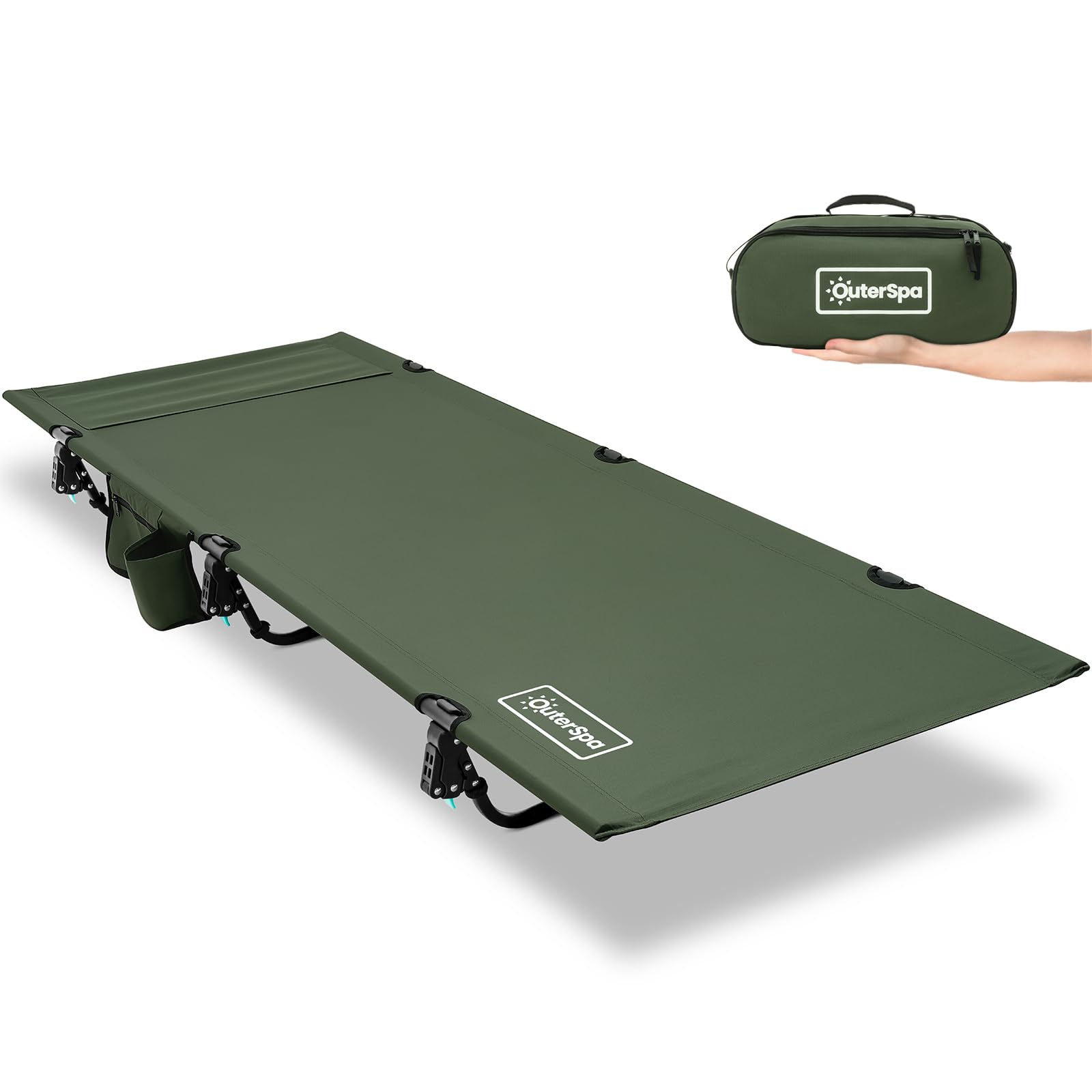 Amazon.com: OuterSpa Portable Camping Cot, Sleeping Cots for Adults ...
