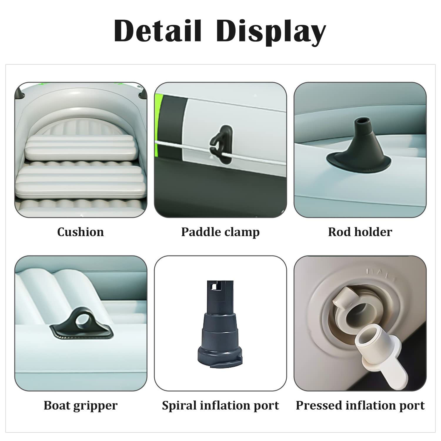 Snapklik.com : YUEWO 4 Person Inflatable Boat For Adults, Inflatable ...