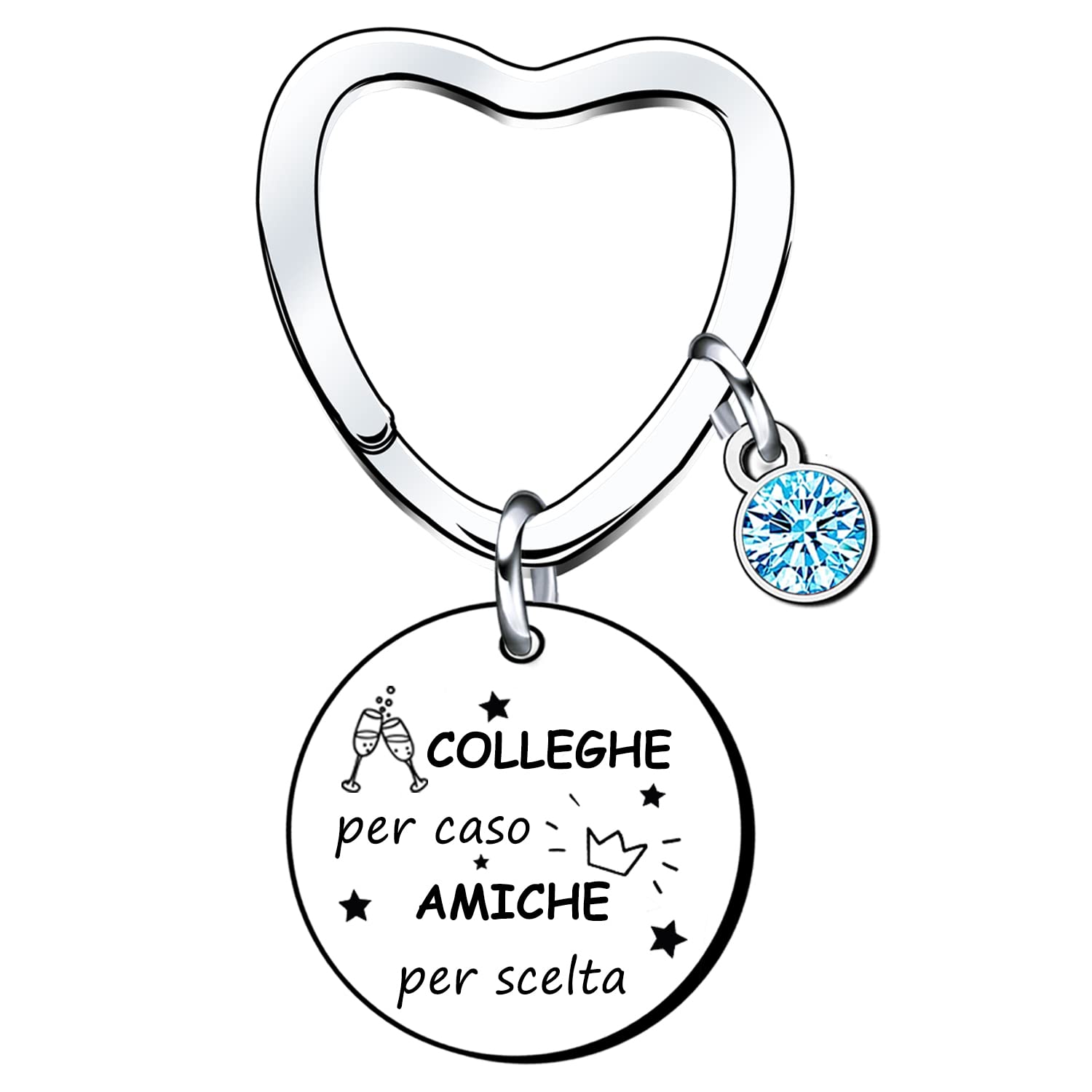 LKJHGF Portachiavi Regalo Collega Donna Uomo Portachiavi Colleghe per ...