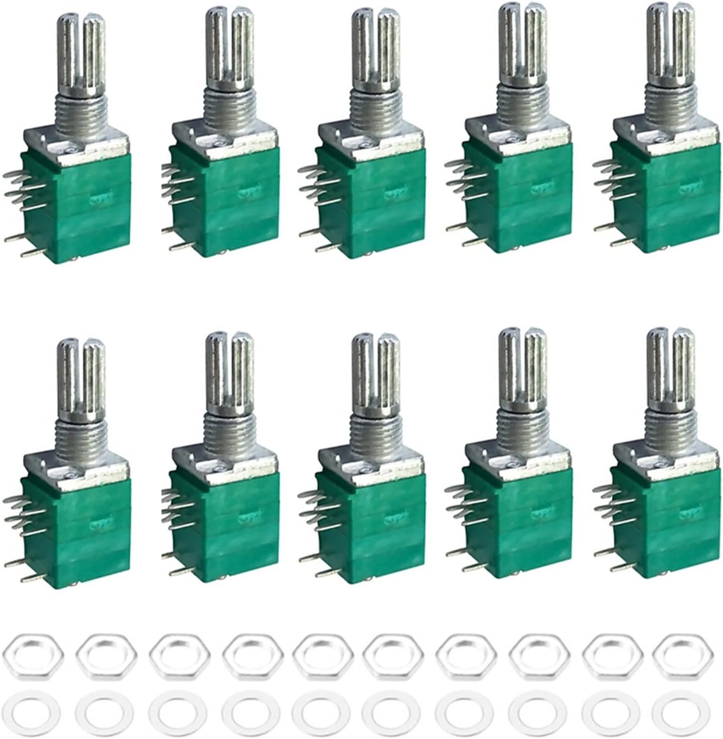 Amazon.com: NIYAKA 20Pcs RK097N Potentiometer Industrial Switches 8Pin ...