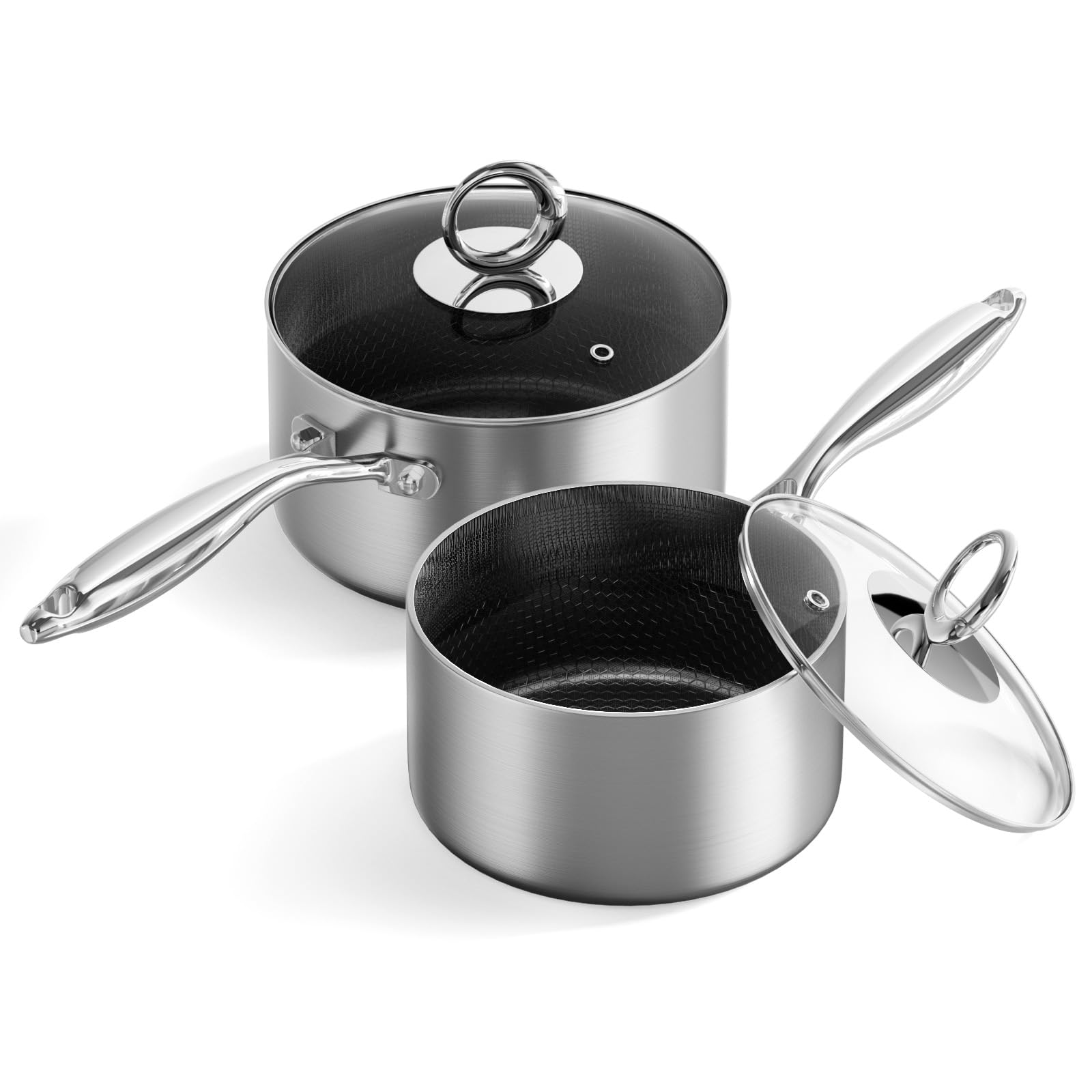 Amazon.com: Innerwell Stainless Steel Sauce Pan Set with Lid 1.6Qt ...