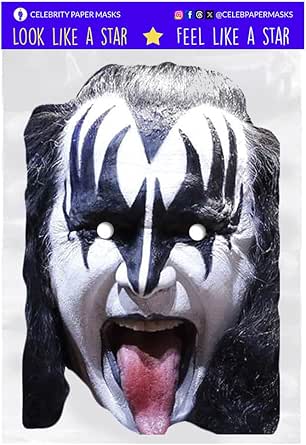 Amazon.com: Gene Simmons Mask Celebrity Face Masks Singer Kiss With ...