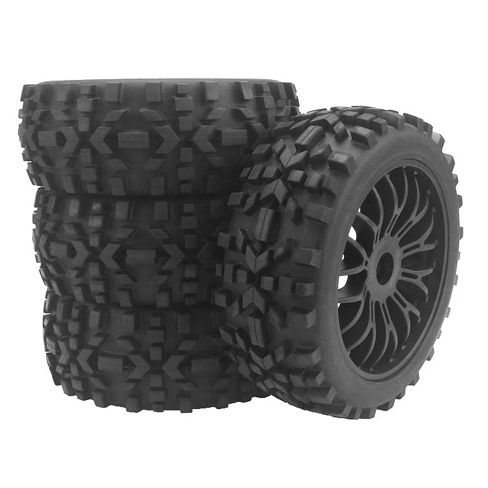 4pcs Rc Buggy Wheels And Tyres With Hex 17mm Wheels | Desertcart INDIA