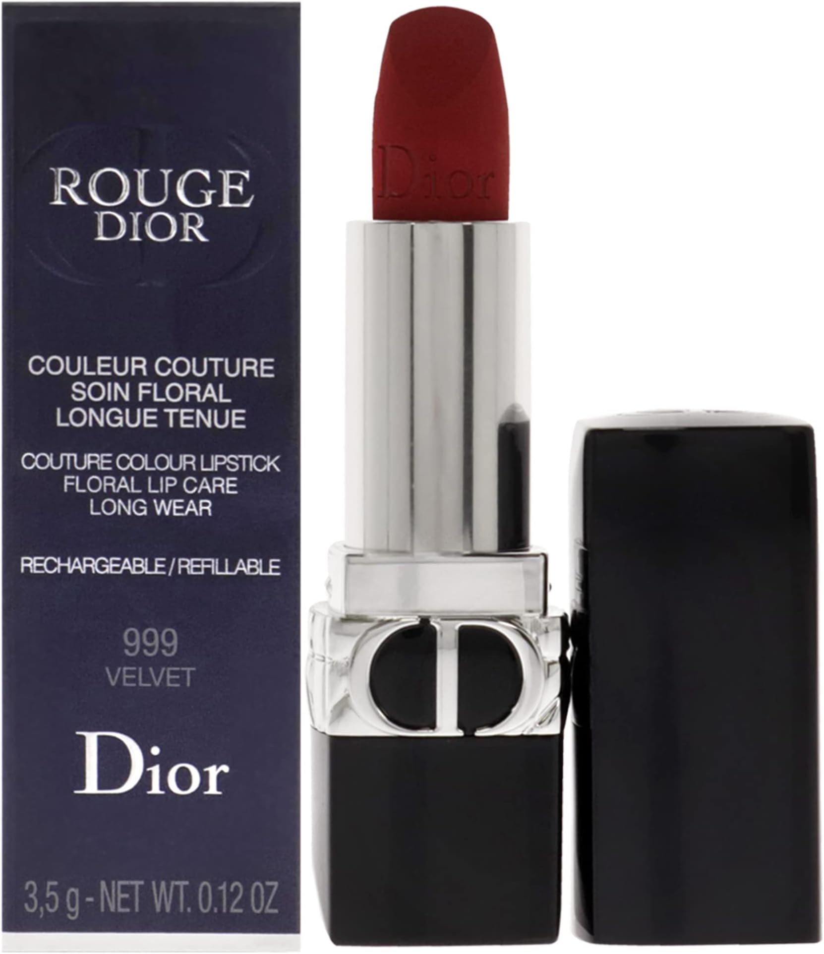 Amazon.com : Christian Dior Rouge Dior Couture Lipstick - 999 Satin ...