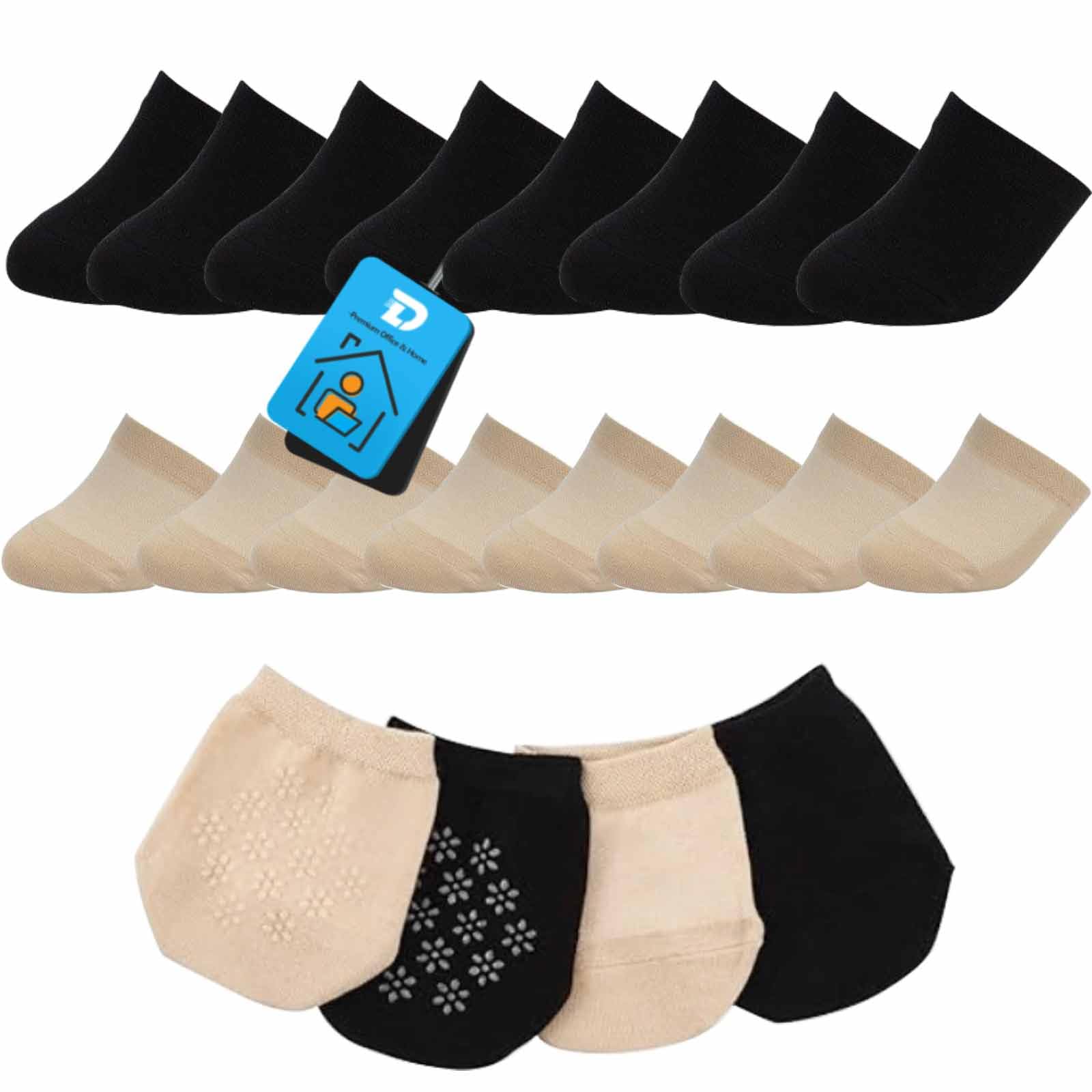 Amazon.com: DZSEE 8 Pairs of Women's Toe Topper Socks - Seamless Half ...