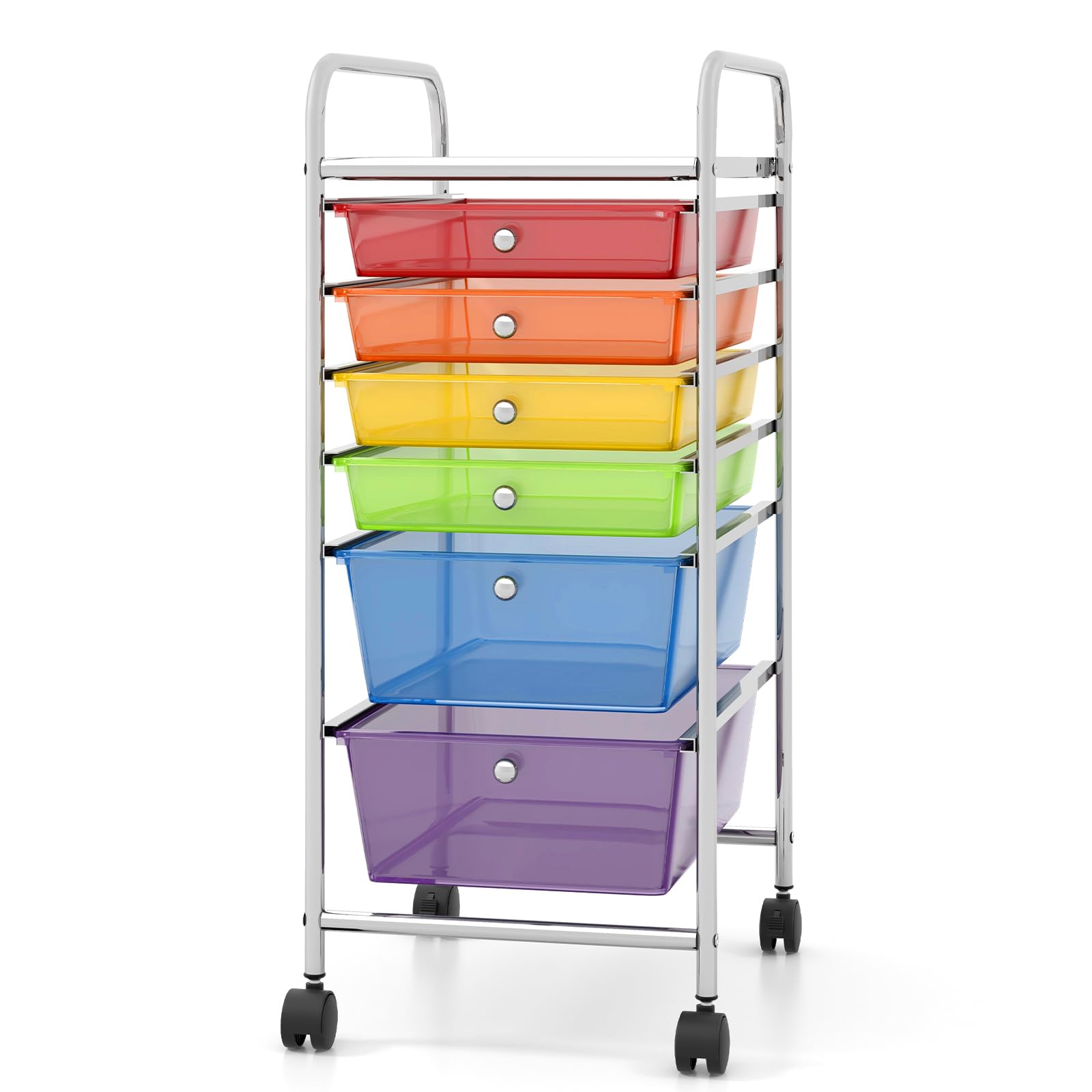 Amazon.com: SILKYDRY 6 Drawer Rolling Storage Cart, Art Cart Organizer ...