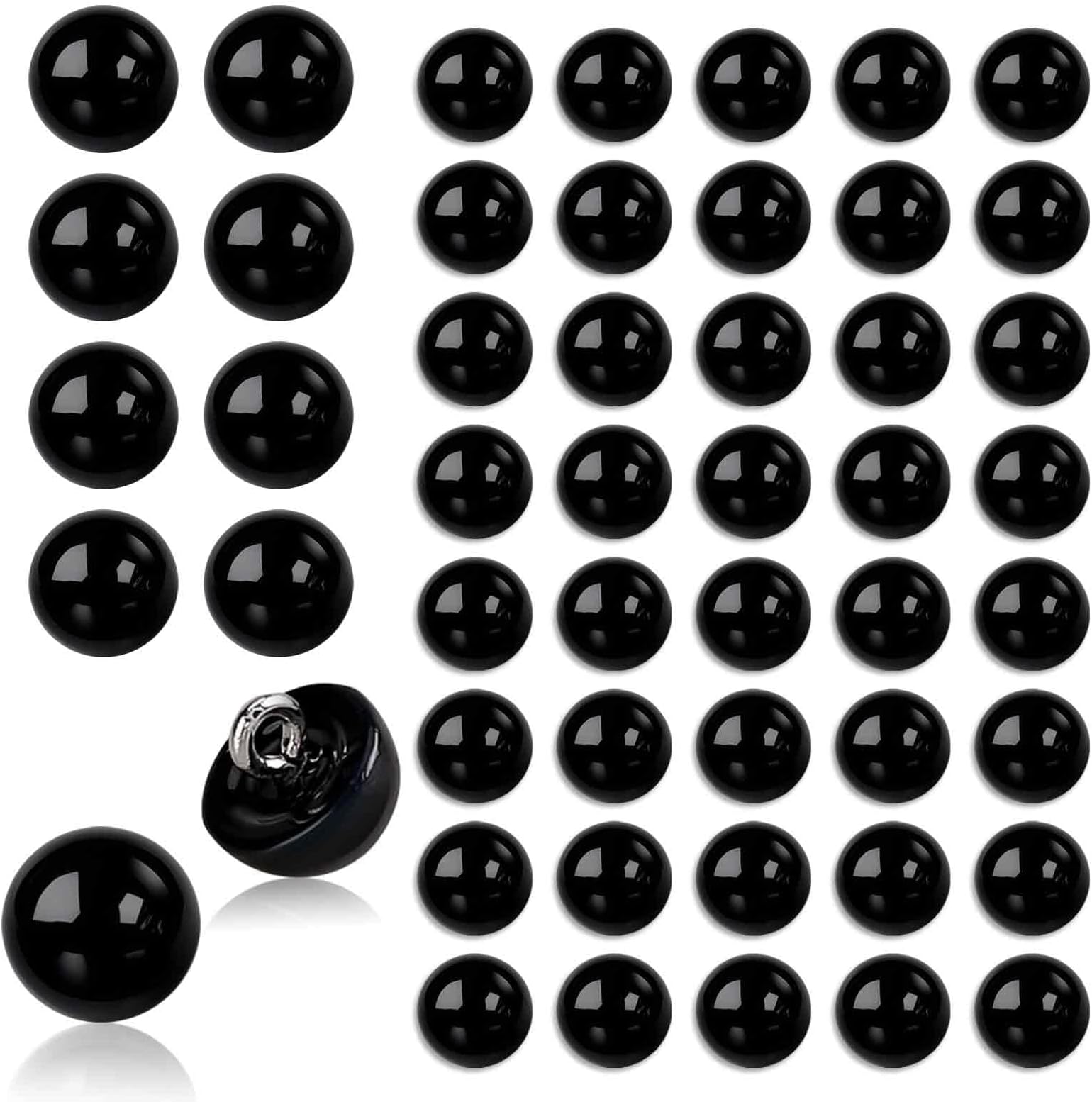 Teaaha 30 PCS 10mm Round Pearl Buttons with Shank Buttons Dainty ...