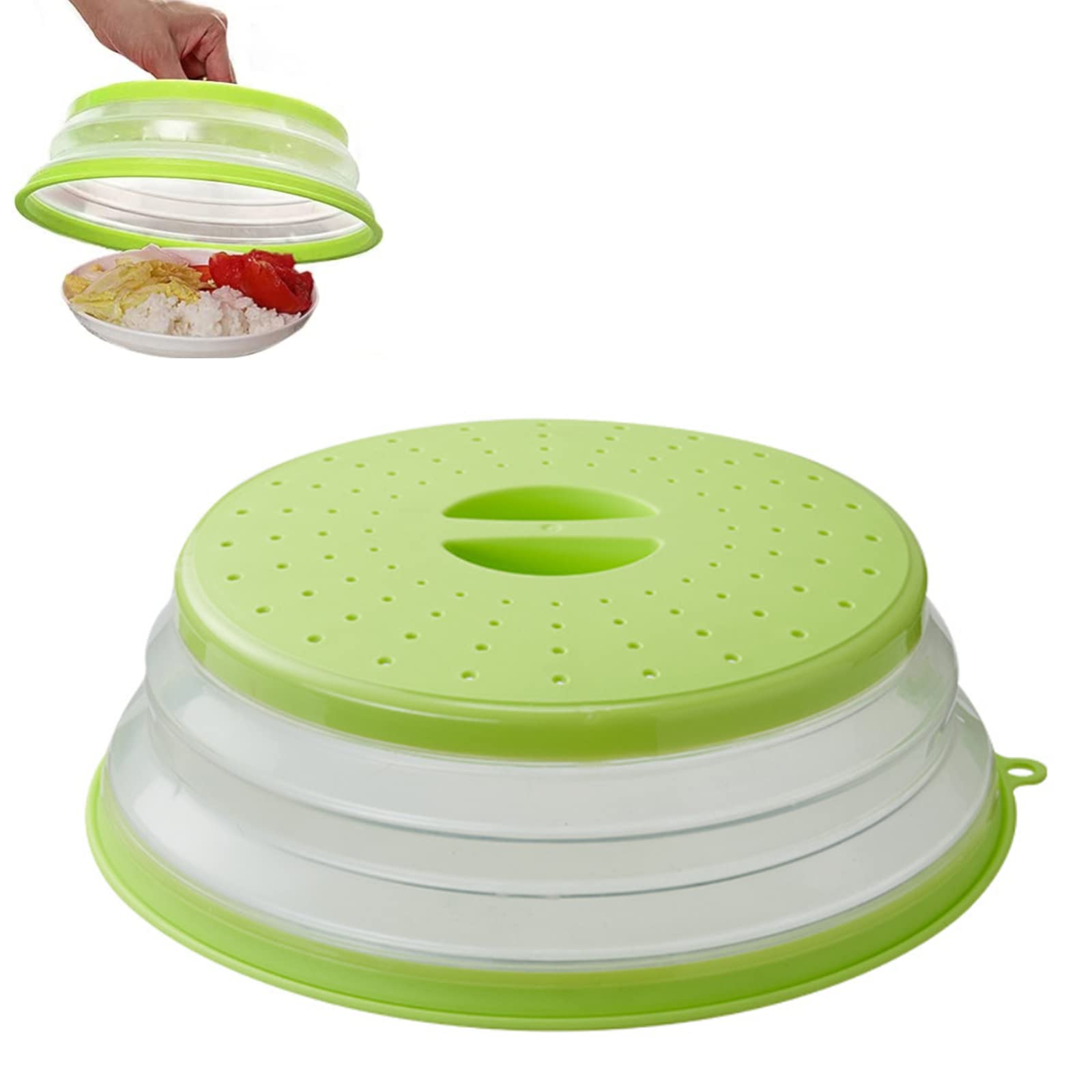 Foldable Microwave Cover Multi Functional Food Cover with Steam Vents ...