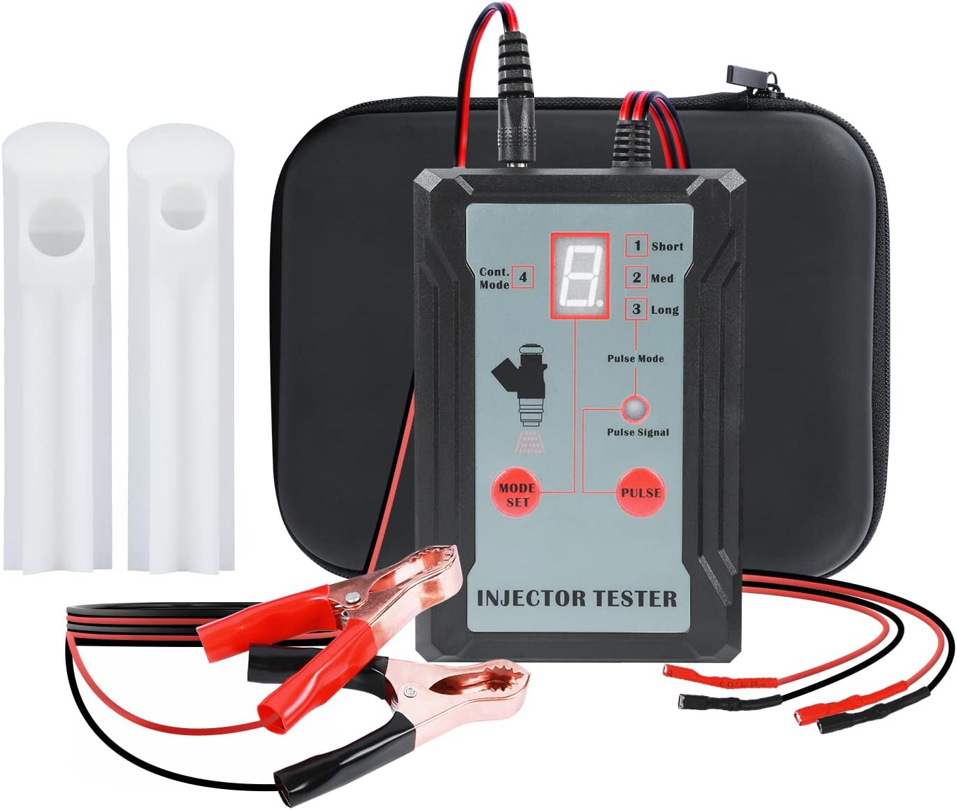 MR CARTOOL 12V Auto Injector Tester 8 Pulse Modes Fuel Injector ...