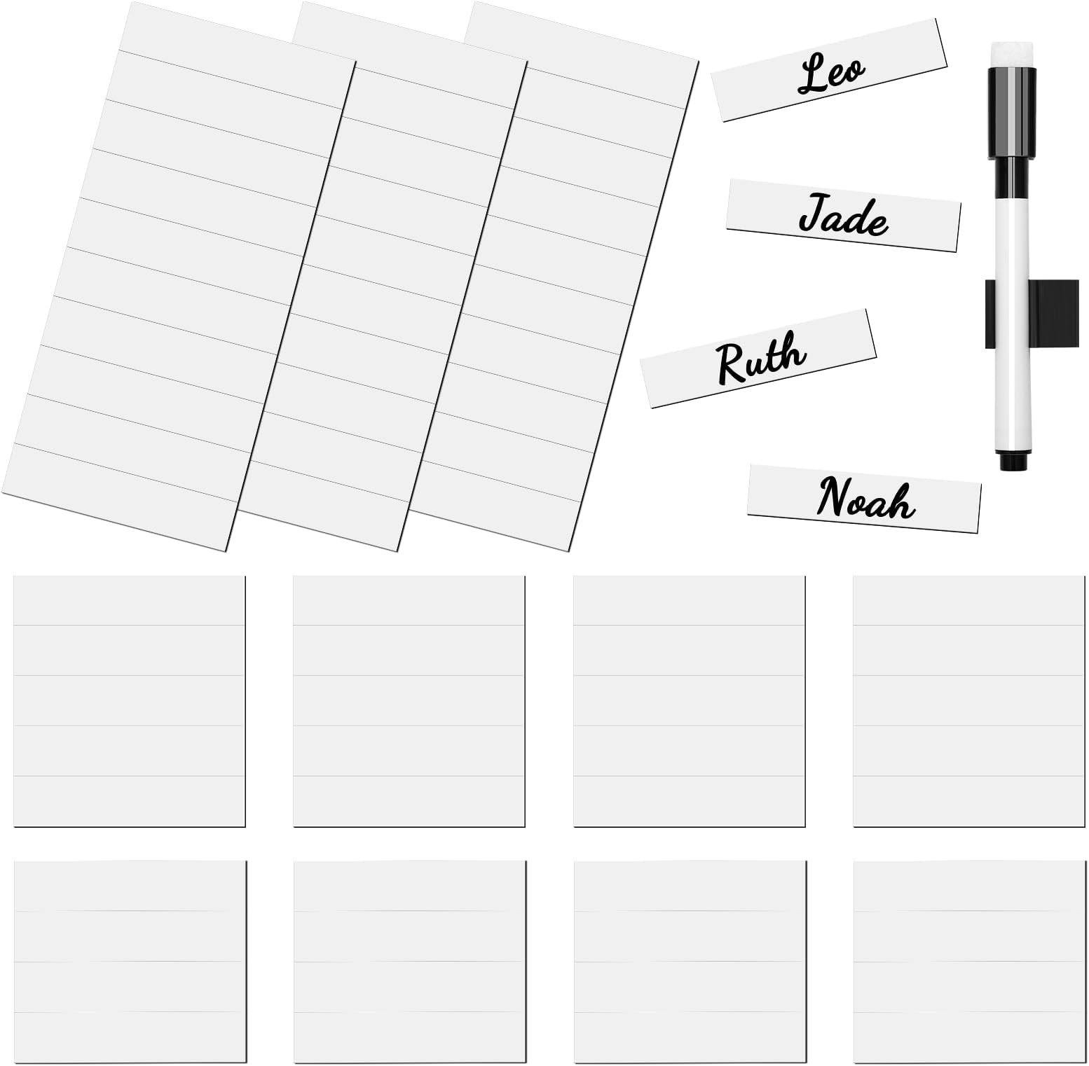 Amazon.com: HIGHRAZON 30Pcs 0.5 x 2.36 inch Baseball Lineup Magnets ...