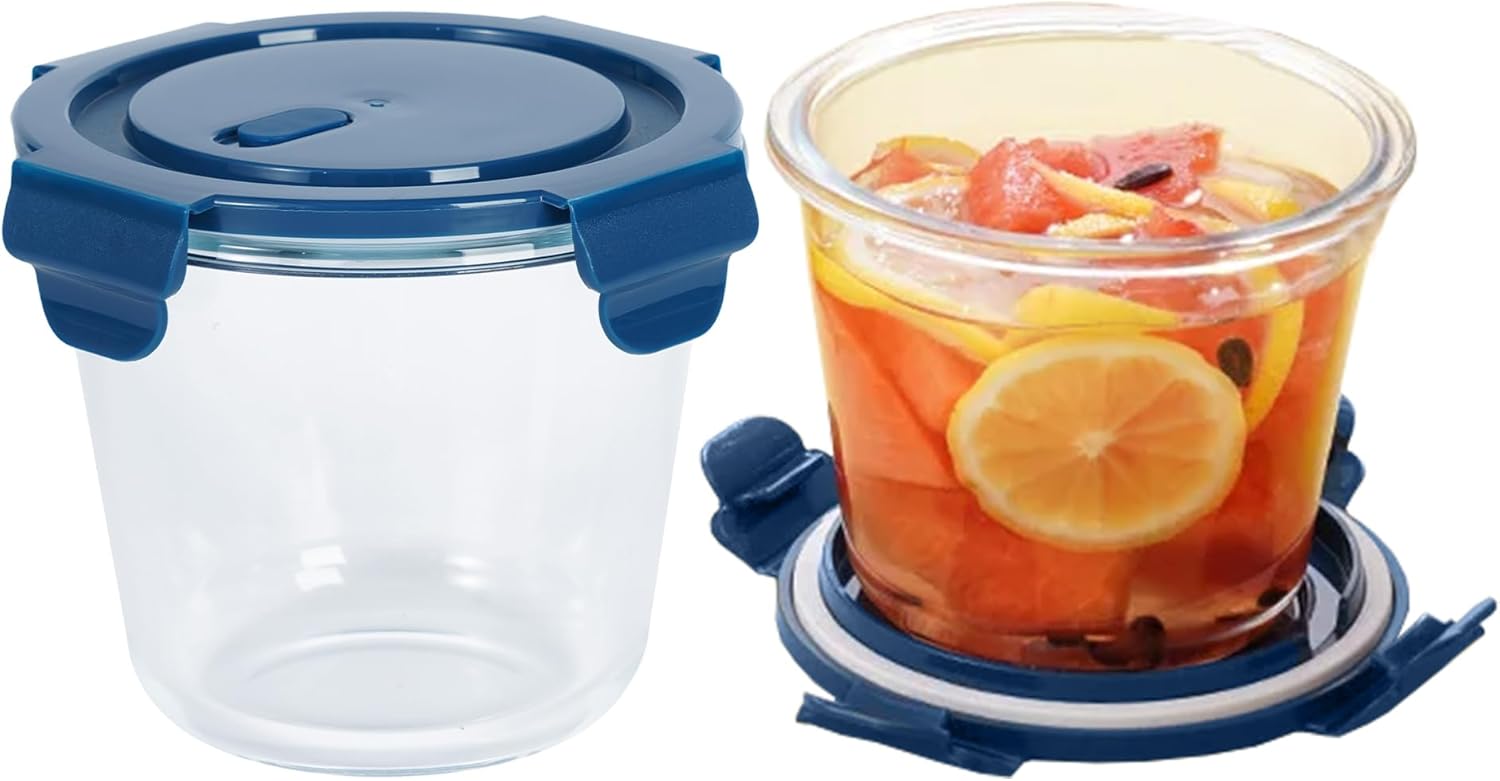 Amazon.com: Coco Andrea Reusable Glass Meal Prep Containers (2 unit)- 3 ...