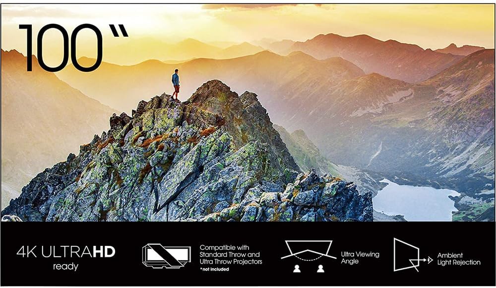 Amazon.com: Hisense F100W 100" ALR Display Screen, 4K Ultra HD Ready ...