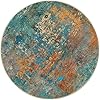 Amazon.com: Lahome Modern Abstract Round Rug - 5Ft Colorful Living Room ...