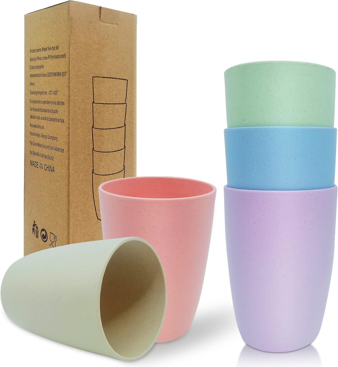Maxi Nature Plastic Cups Set of 8 (650 ml) - Microwave, Dishwasher ...