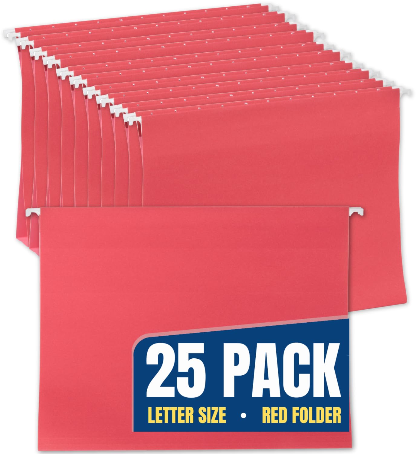 Snapklik.com : 1InTheOffice Red Hanging File Folders Letter Size