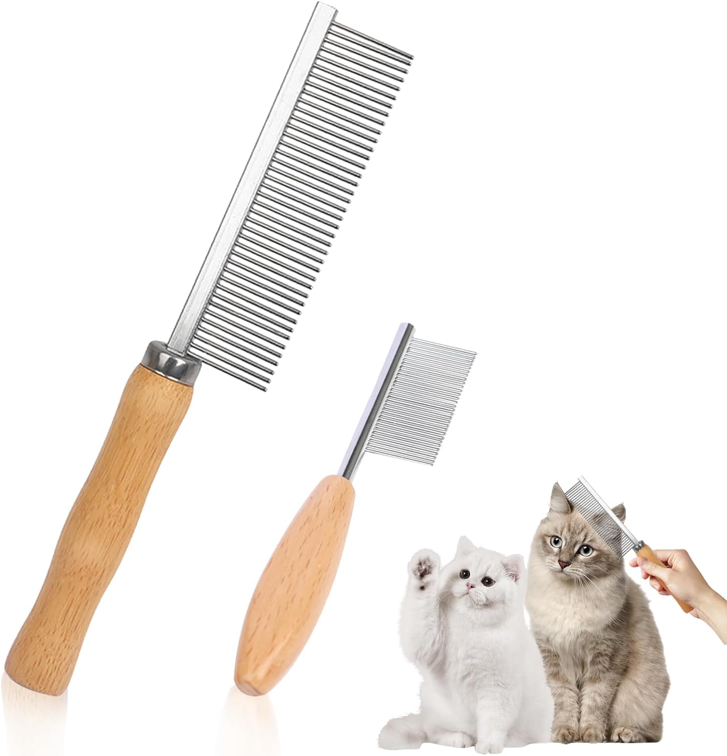 Amazon.com : Wooden Handle Grooming Comb for Dogs Cats Pet : Pet Supplies